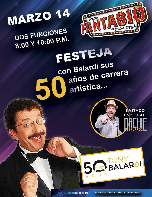 Tony Balardi con 50 años de carrera artística festeja en compañía de su ...